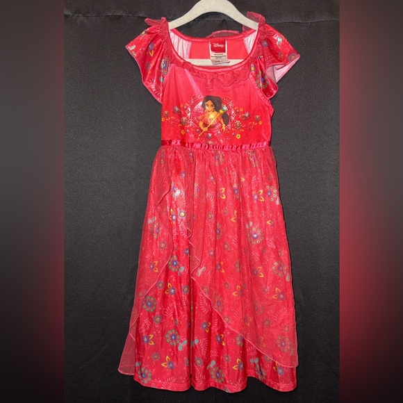 Disney | Dresses | Disney Encanto Vibrant Pink Dress With Character ...